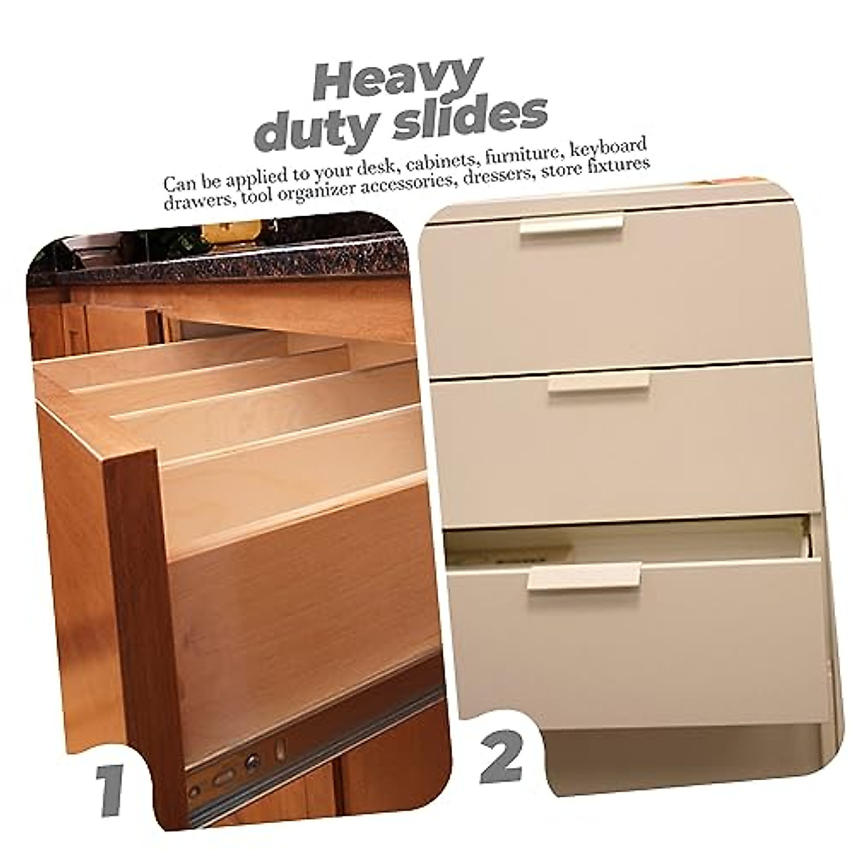 STOBOK 2 Sets Drawer Slides Furniture Sliders Furniture Slides Metal Keyboard Closet Bearing Rails Furniture Rails Rack Mute Bearing Slider Cupboards Tray Slides Bearing Tray Slide Iron