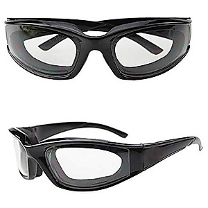 Unisex Tear Proof Cut Onion Goggles, Saftey Glasses for Kitchen, Cooking, BBQ, Cleaning, Cycling; Chopping Eye Protect Tool; With Sealing Sponge; Anti-tear, Dustproof, Anti-fog, Windproof; OG1H