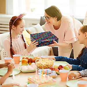 Happy Birthday Wrapping Paper for Girls Boys Kids Women Men, Gradient Color Birthday Wrapping Paper with Cut Lines on Reverse, 7 Sheets Happy Birthday Gift Wrap Folded Flat 20x28 inches