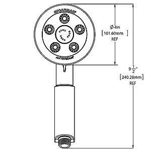 Speakman VS-3010 Neo Anystream High Pressure Handheld Shower Head with Hose, Polished Chrome, 2.5 GPM