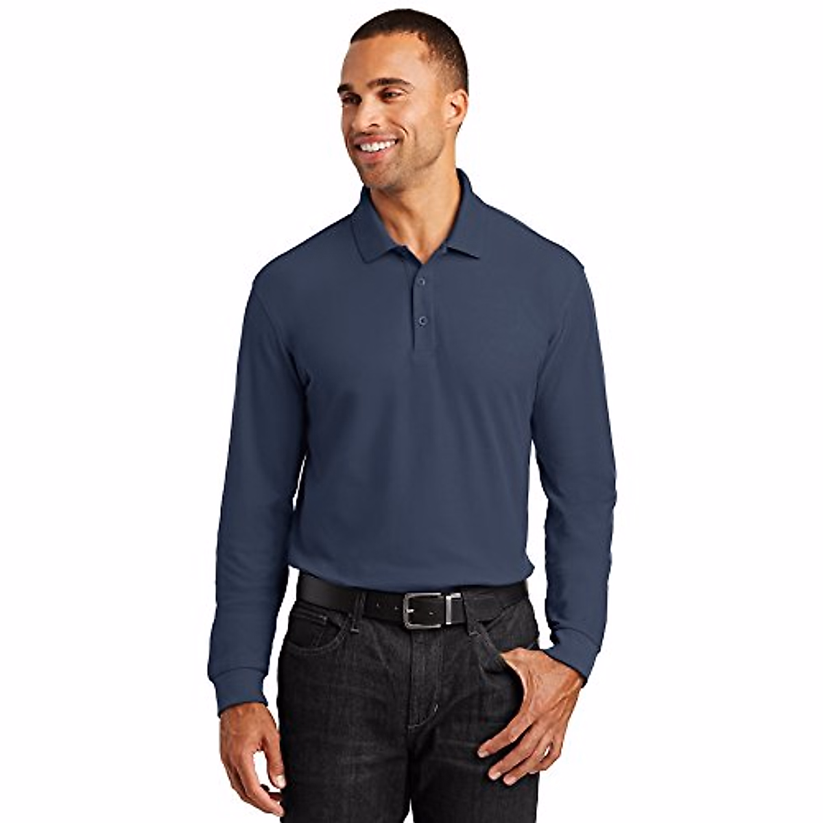 Port Authority Port Authority Long Sleeve Core Classic Polo L River Blue Nvy