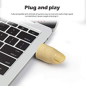 LEIZHAN Cute USB Flash Drive Character Thumb Drive for Kids Students Gift Pendrive (16GB, Thumb Shape)