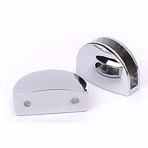 BSM Marketing 500mm x 100mm 6mm Thickness Toughened Glass Shelf for Bathroom Bedroom Office with Large Chrome Finish Shelf Supports