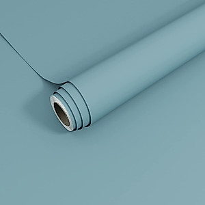 VEELIKE 15.7''x118'' Ocean Blue Wallpaper Peel and Stick Thickening Self Adhesive Blue Contact Paper Waterproof Decorative Vinyl Film for Walls Countertops Cabinets Shelf Drawer Liners Bedroom Kitchen