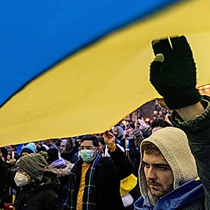 Ukraine Flag 3x5 Ft Outdoor Indoor Decoration Flag Banner with Two Brass Grommets Ukrainian National Flags I Stand with Ukraine