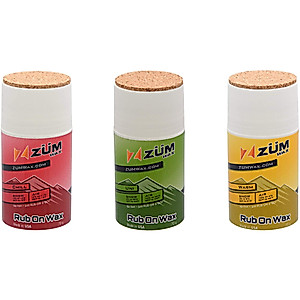 ZUMWax RUB ON Hydrocarbon Ski/Snowboard/Nordic/Cross-Country Waxes - 70 Gram Bundle