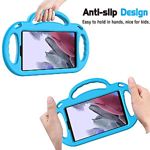 AVAWO Kids Case for Samsung Galaxy Tab A7 Lite 8.7 Inch 2021/A9 8.7 2023, with Strap, Shockproof Lightweight Handle Stand 2021(SM-T220/T225/T227)/2023(SM-X110/X115/X117), Blue