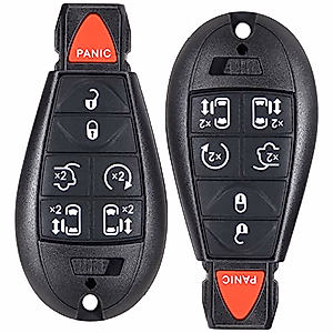 Keyless Remote Smart Key Fob Replacement Fit for Chrysler Town and Country 2008-2016, Dodge Grand Caravan 2008-2020, M3N5WY783X, IYZ-C01C Part # 267F-5WY783X 2701A-C01C