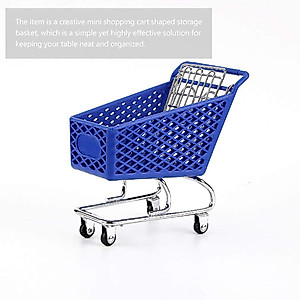 DOITOOL Miniature Grocery Cart Mini Supermarket Handcart 5.39x 5.5 in Mini Shopping Cart Shopping Utility Cart Shopping Grocery Cart Mode Storage Toy Desk Organizers Mini Shopping Cart (Random Color)