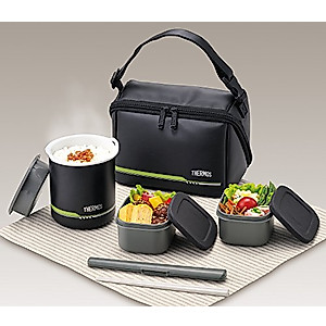 Thermos DBQ-502 MTBK Thermal Lunch Box, Approx. 1 Cup, Matte Black