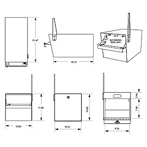 Mail Boss 7526 Mail Manager Street Safe Locking Security Mailbox, Black