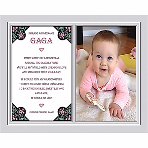 Sweet Gift for Gaga from Grandchild for Valentine's Day or Birthday, Personalized 8x10 Inch Custom Print
