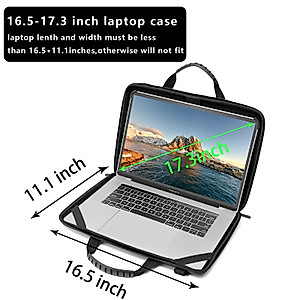 Laptop Case for 13-14 Inch MacBook Pro Air Chromebook HP Lenovo Work-in Notebook Computer Hard Shell Laptop Bag for Men Women with Pouch and Shoulder Strap (13"L x 9"W, Black)