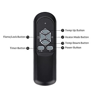 HCDZ Replacement Remote Control for Lifesmart LS-ZCHT1097US HT1097 LS-6BPIQH-X KUH15-02 L-HOM4-NS12 HT1013US HT1013 PCHT1012US 6 Element 1500W Portable Infrared Quartz Mica Space Heater