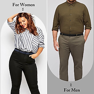 XZQTIVE Men Women No Show Elastic Stretch Belt Invisible Web Belt Quick Release Flat Plastic Buckle