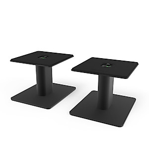 Kanto SP6HD Desktop Speaker Stands for Medium/Large Bookshelf Speakers & Mid-Size/Full-Size 4”-7” Studio Monitors | 6" Tall | Black | Pair
