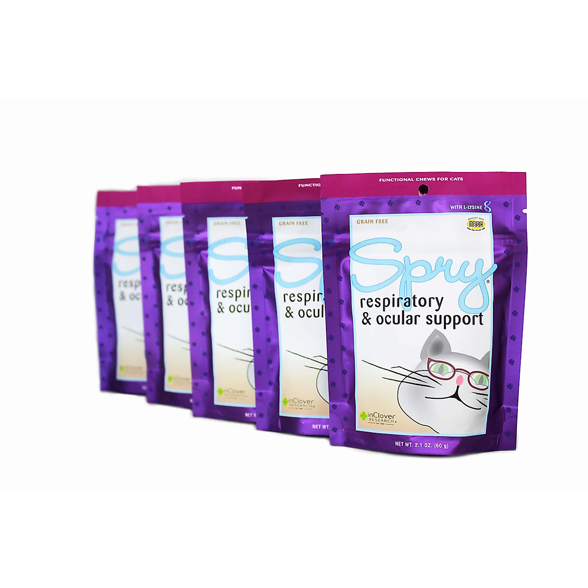 In Clover Spry, Cat Eye Care Support, L-Lysine Cat Treat Supplement, Cat Immune Support Supplement, Cat Health Daily Treat, Prebiotic Cat Health Support, Cat Antioxidant Respiratory Health for Cats