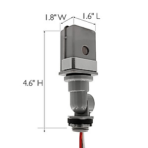 Design House 588087 Swivel Mount 120-Volt Outdoor Photocontrol, Commercial/Residential Use, Dusk to Dawn Sensor
