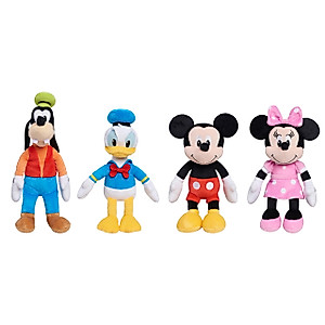Disney Junior Mickey Mouse Bean Plush Minnie Mouse Stuffed Animal, Officially Licensed Kids Toys for Ages 2 Up by Just Play , 9 Inch