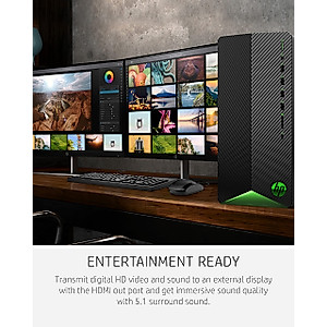 HP Pavilion Gaming PC, AMD Ryzen 5 5600G Processor, 8 GB RAM, 512 GB SSD, Windows 11, Wi-Fi 5 & Bluetooth 4.2 Combo, 9 USB Ports, Pre-Built Gaming PC Tower, Mouse and Keyboard (TG01-2030, 2021)