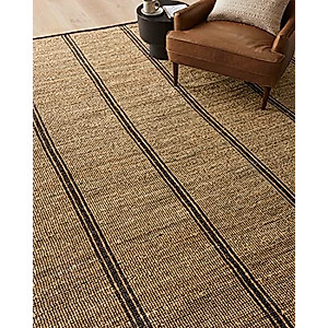 Loloi Angela Rose Colton Collection CON-01 Natural/Black 7'-6'' x 9'-6'', .38" Pile Height, Area Rug