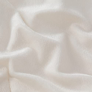 BEDELITE Fleece King Comforter Set -Super Soft & Warm Fluffy White Bedding, Luxury Fuzzy Heavy Bed Set for Winter with 2 Pillow Cases