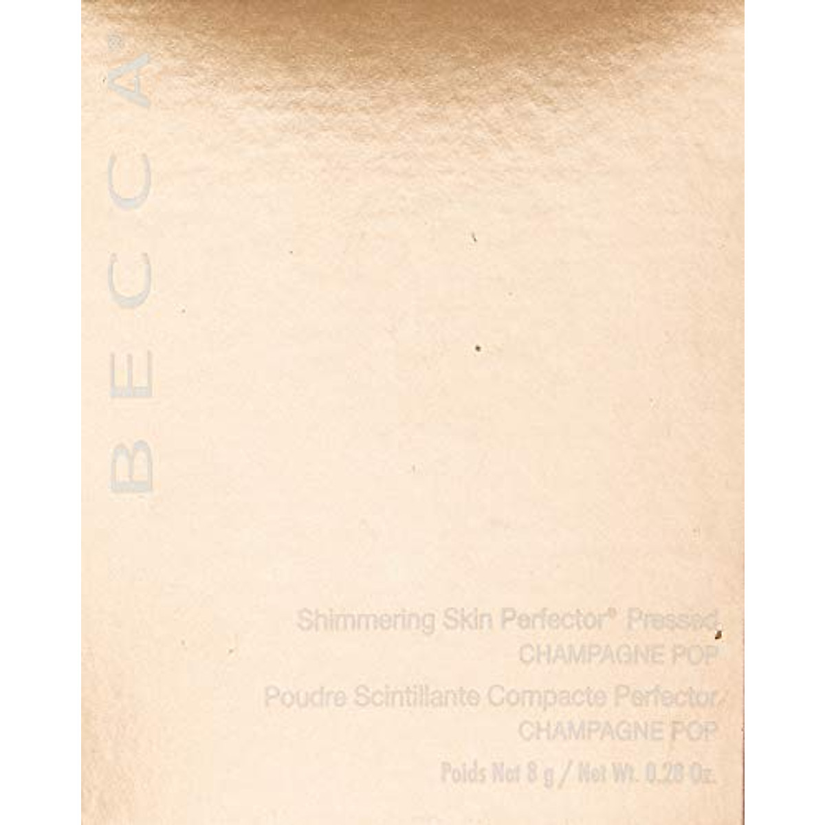 BECCA Shimmering Skin Perfector Pressed Highlighter, Champagne Pop for Women, Soft Gold with Peachy-Pink Pearl, 0.28 Oz