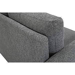 US Pride Furniture Mid Century Modern Couch with Reversible Back Pillows, 3 Seater Sofa for Small Spaces, Living Rooms, Apartments, and Condos, 77" Wide, Grey