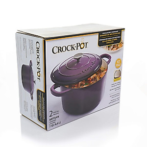 Unknown1 Artisan 2 Piece 5 Quart Enameled Cast Iron Dutch Oven with Lid in Lavender Purple, Medium