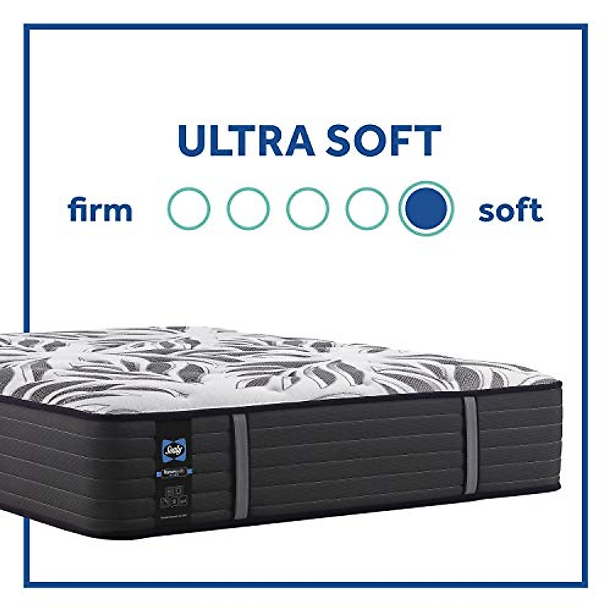 Sealy Posturepedic Plus, Tight Top 15 Plush Ultra Soft Mattress with Surface-Guard and 5-Inch Foundation, Queen, Grey
