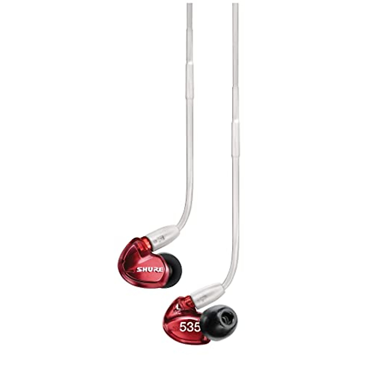 Shure SE535LTD Professional Wired Sound Isolating Earbuds, High Definition Sound + Natural Bass, Three Drivers, Secure in-Ear Fit, Detachable Cable, Durable Quality - Red