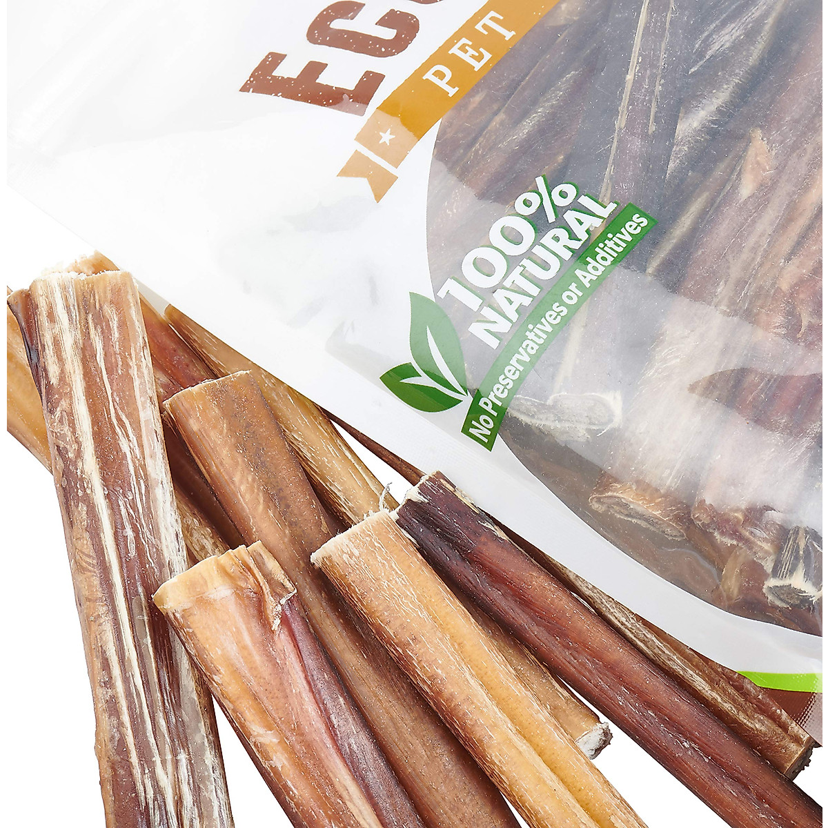 EcoKind Pet Treats All-Natural Premium 4 Inch Bully Sticks for Dogs | 16 Oz. Bag | Delicious Protein Rich Dog Chews