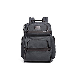 TUMI Alpha 3 Brief Pack - 15-Inch Laptop Backpack with Padded Adjustable Straps - Stores Laptop, Tablet & More - Anthracite