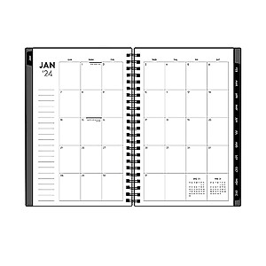 2024 Blue Sky™ ASMBLD Weekly/Monthly Planning Calendar, 5" x 8", Gray, January to December 2024, 145154