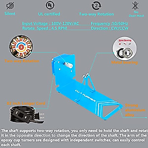 LFSUM Cup Turner for Crafts Tumbler Cup Spinner Machine Kit,Cuptisserie Turner DIY Glitter Epoxy Tumblers Spinner Turner