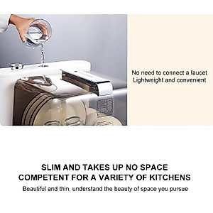 AooDen T09 Portable Dishwasher Countertop Dishwasher with 6L Built-in Water Tank, No Hookup Needed, 4 Washing Programs