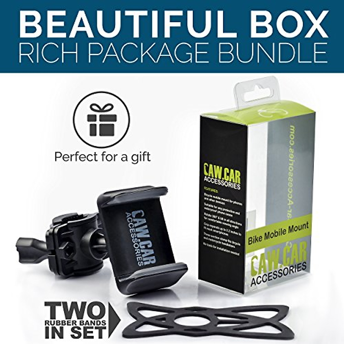 Bike & Motorcycle Phone Mount - for iPhone 14 Pro (13, 12, SE, Plus/Max), Galaxy s22 or Any Cell Phone - Universal Handlebar Holder for ATV, Bicycle & Motorbike. +100 to Safeness & Comfort