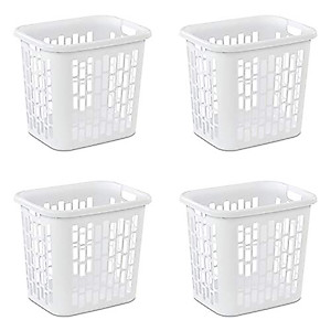 Sterilite 12318004 Laundry Hamper, White (4 pk.)