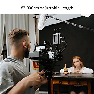 Selens Mic Boom Pole Portable Microphone Boom Arm 5-Section Extendable Handheld Mic Arm Microphone Holder for Sound Recording, Video, Broadcast and Electronic News Gathering, 2.7ft-9.8ft