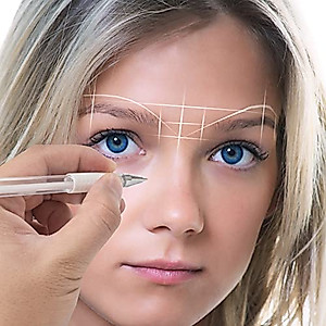 TEONEI Eyebrow microblading Marker Pen,Skin Marker Pen,Eyebrow Permanent Makeup Position Mapping Mark Tools (White)