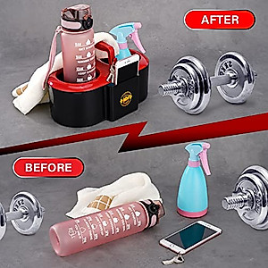 ProtoNiMBUS The Original Multipurpose Bottle Caddy for Gym – Caddy Organizer for Phone, Keys, Water Bottle, Sprayer, Towel – Heavy-Duty Caddy Organizer with Handle – 12 x 6 x 4.5-inch