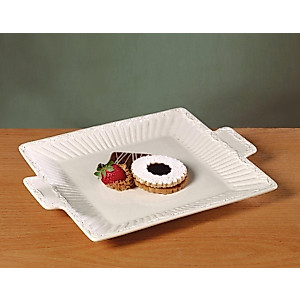 Mikasa Italian Countryside Square Dessert Tray, 11-Inch