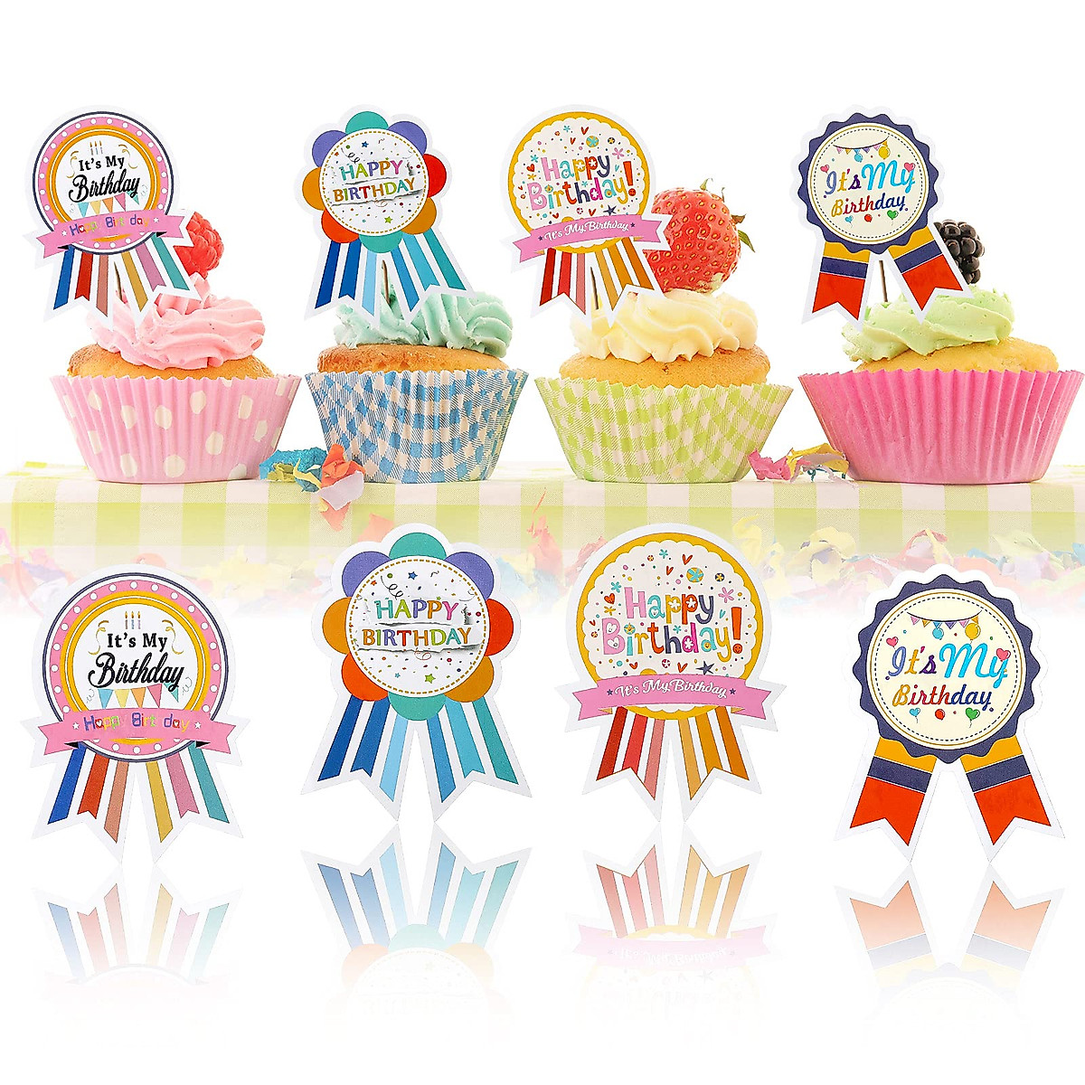 Outus 300 Pieces It's My Birthday Stickers Roll Happy Birthday Badge Stickers for Kids Home Classroom Birthday Gifts Party Decoration