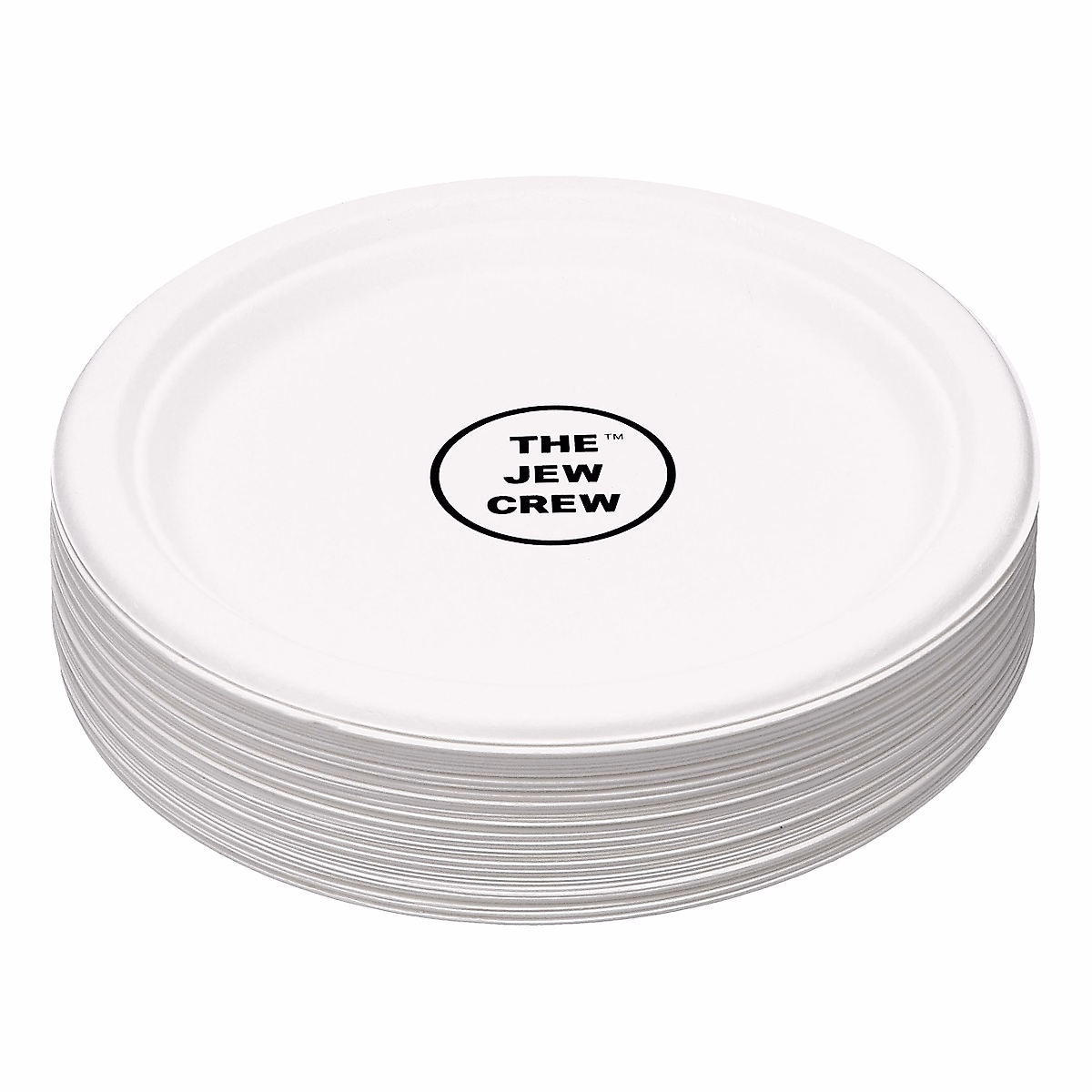 The Jew Crew 10 Inch Disposable Plates, 50 Count. Perfect for Shabbat, Shabbos, Jewish Parties, Birthdays, Bar/Bat Mitzvahs, Chanukah, Passover, and other Jewish Holidays.