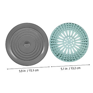 Homoyoyo Kitchen Sink 4pcs Flat Cover Silicone Catchers Strainers Kit Kitchen Stoppers Bath Sink Drain Hair Shower Plugs
