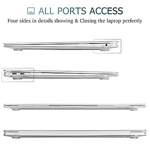 Lepeoac for New MacBook Air 13 inch Case 2021 2020 2019 2018 Release A2337 M1 A2179 A1932, Crystal Plastic Hard Shell Cover for MacBook Air 13" with Retina Display & Touch ID - Elephant & Giraffe