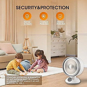 Trendgear 2 in 1 Heater Fan Combo, 1500W Portable Space Heater with Adjustable Temperature, Electric Cooling Fan with Oscillating,Overheat & Tip-Over Protection, Ideal for Home & Office Use