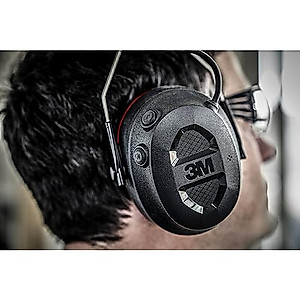 3M Pro-Protect + Gel Cushions Electronic Hearing Protector with Bluetooth Wireless Technology, NRR 26 dB, Black, Medium