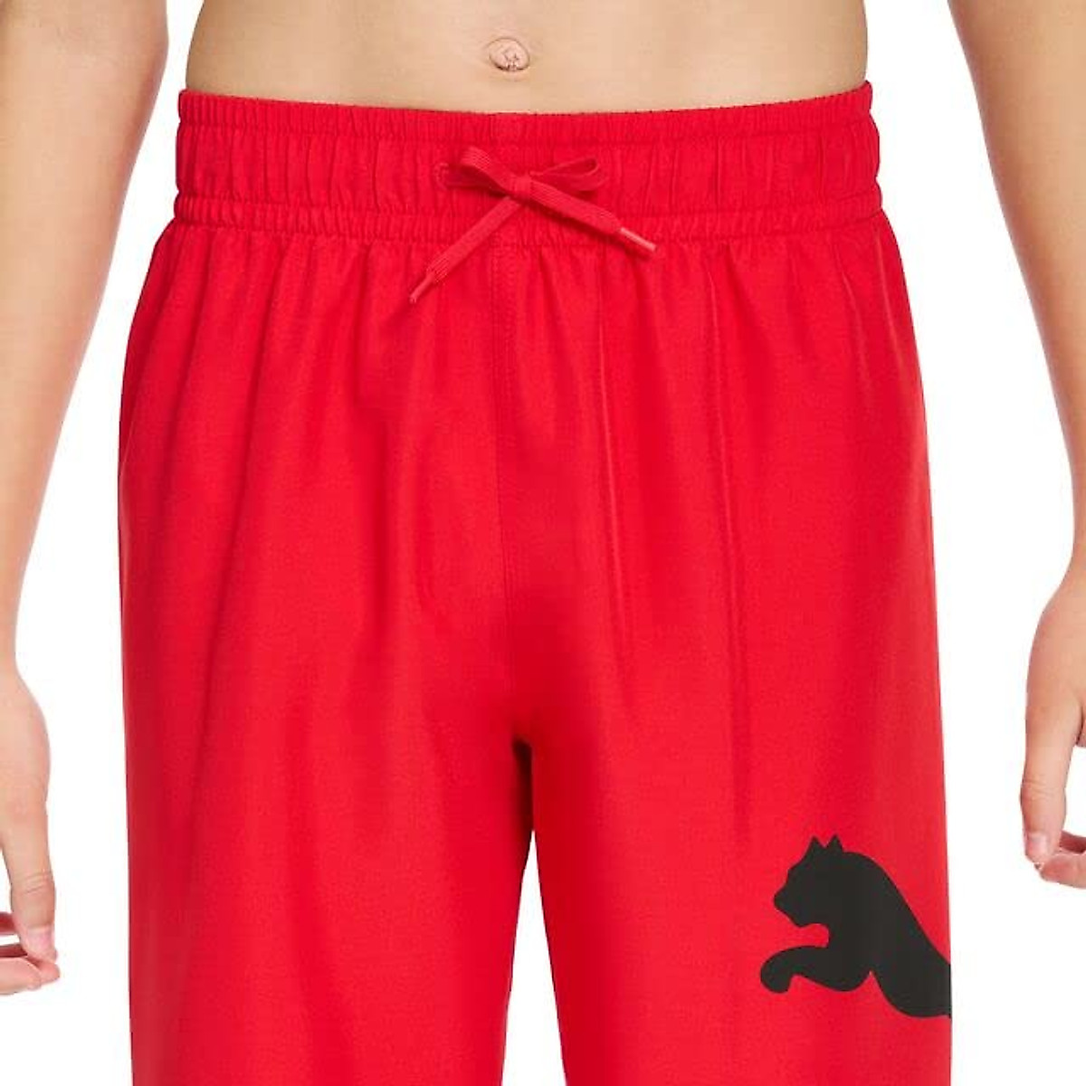 PUMA Boys' Big Cat Swim Trunks, High Risk Red, Small