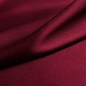 100% Pure Silk Fabric Wine Red Charmeuse Fabrics by The Pre-Cut 1 Yard for Sewing Apparel Width 44 inch